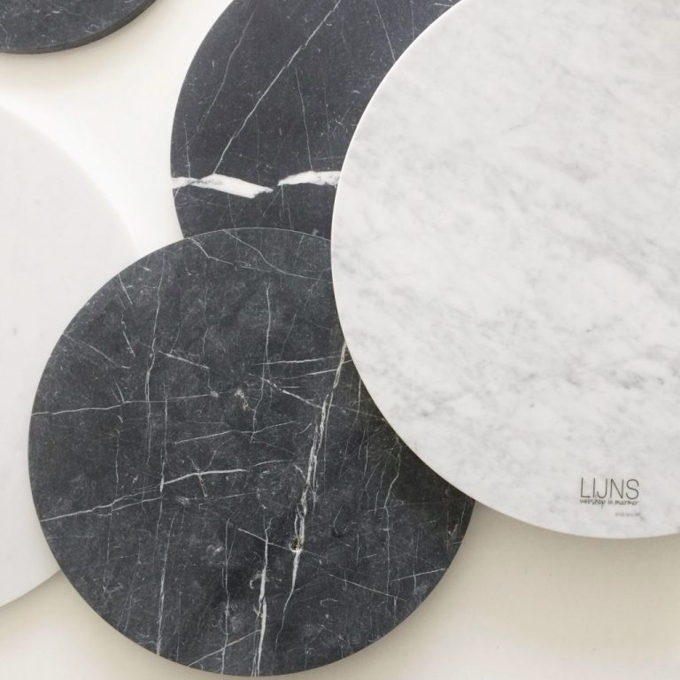 Tafelblad Rond - Lijns Marmer